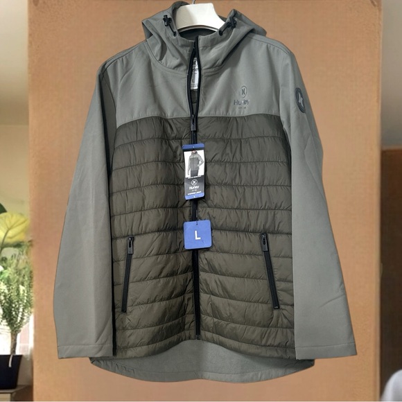 Hurley | Jackets & Coats | Hurley Softshell Quilted Puffer Jacket ...